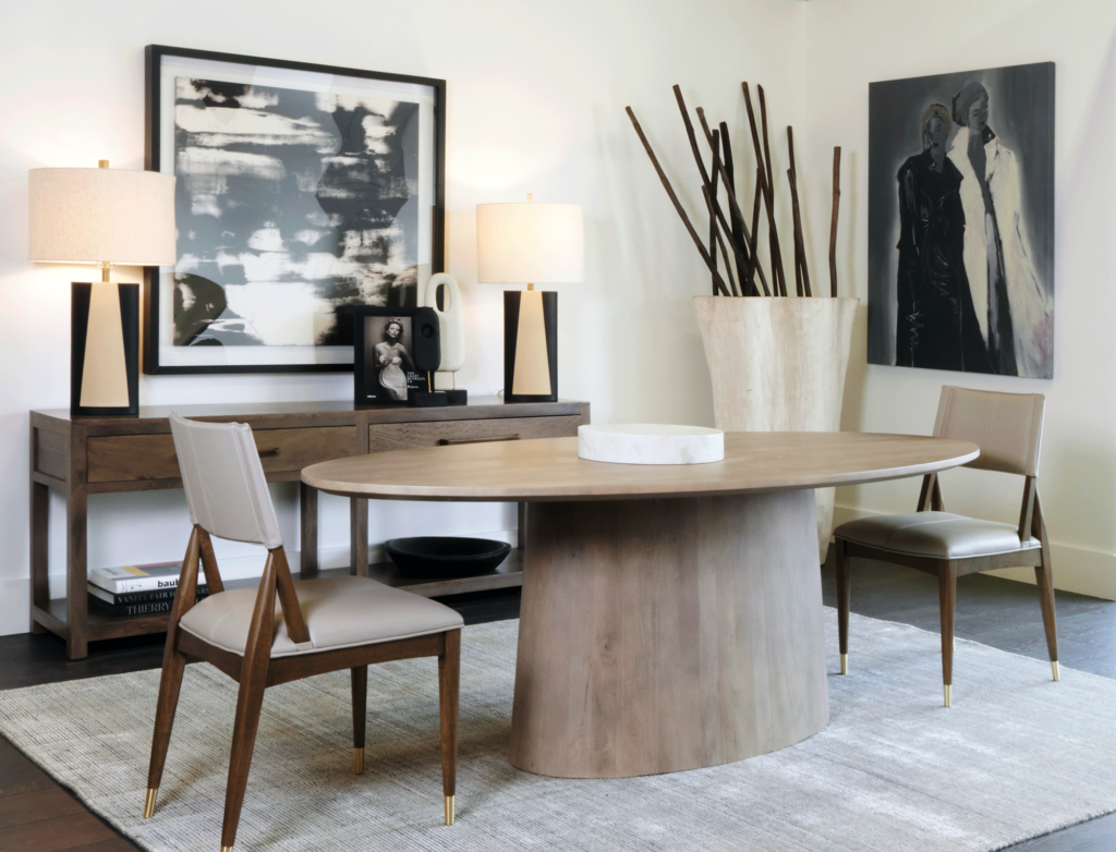 Merrick 84″ Oval Dining Table - Sitting Pretty Design Center